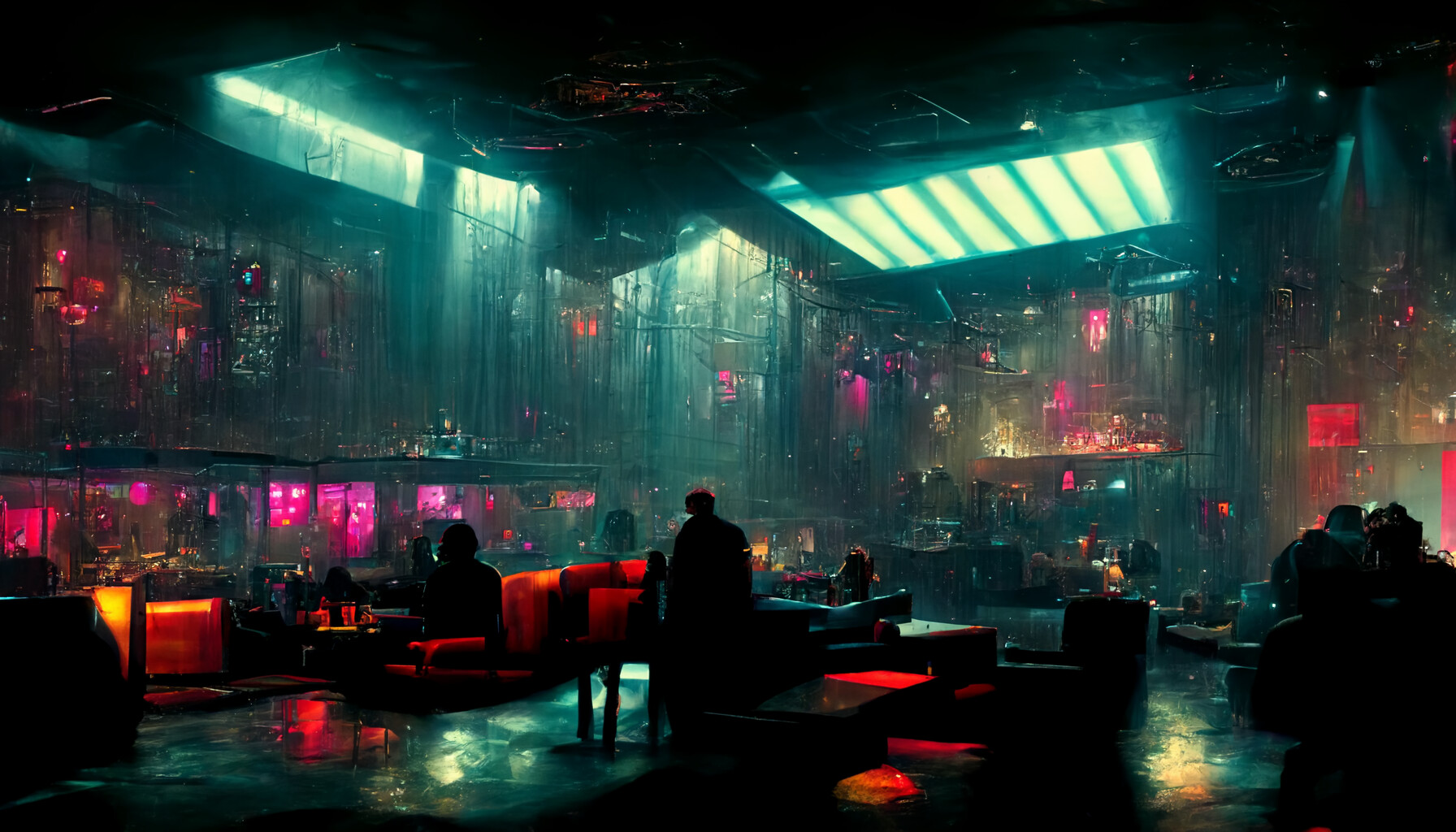 ArtStation - Nightclub Backgrounds - Sci-fi, extremely beautiful ...