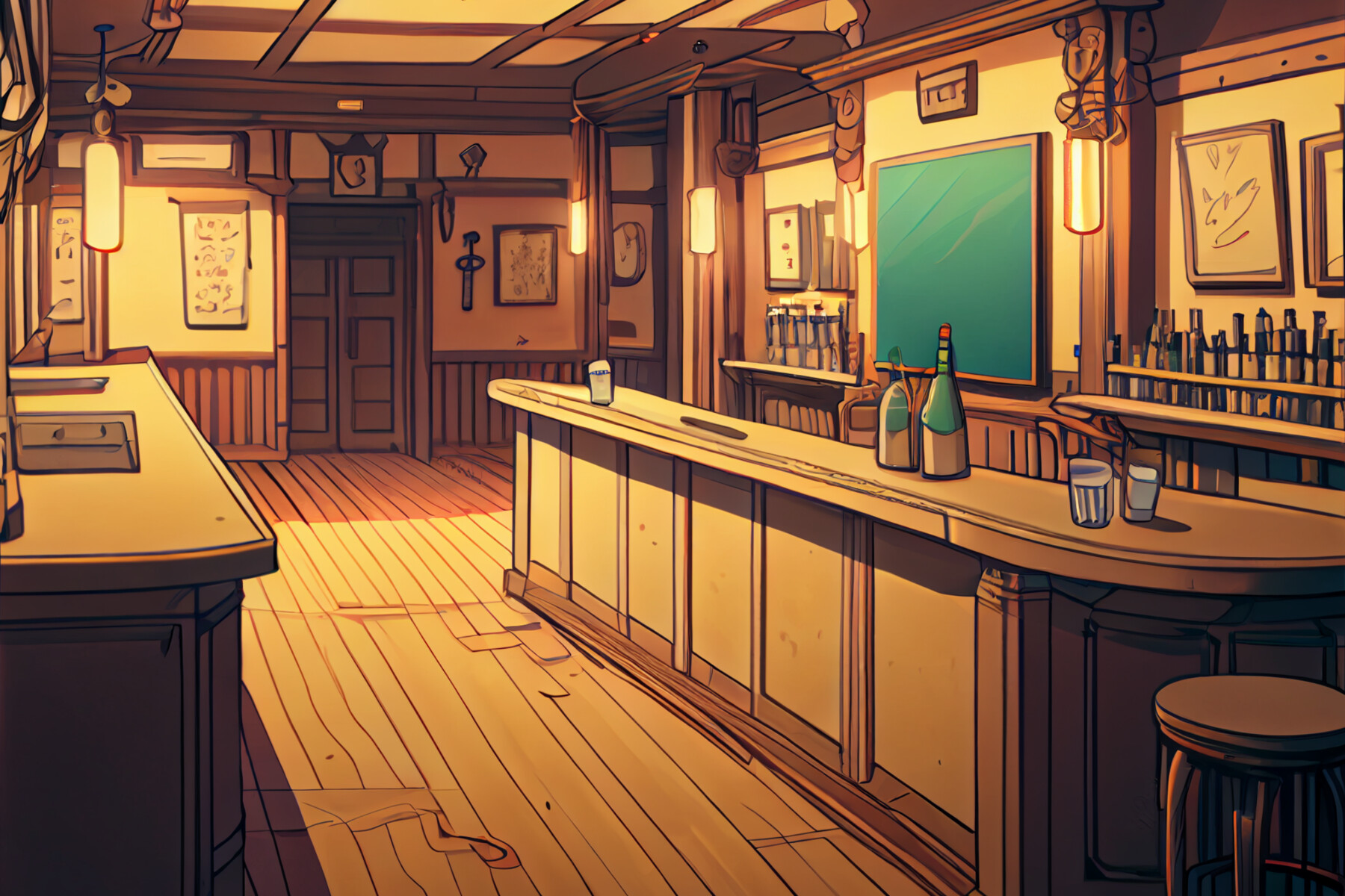 ArtStation - Background - Restaurants and Cafes (Pictures are sharp and ...