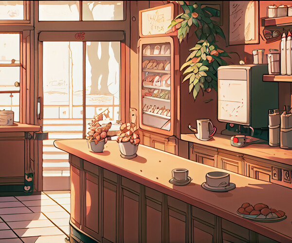 ArtStation - Background - Restaurants and Cafes (Pictures are sharp and ...