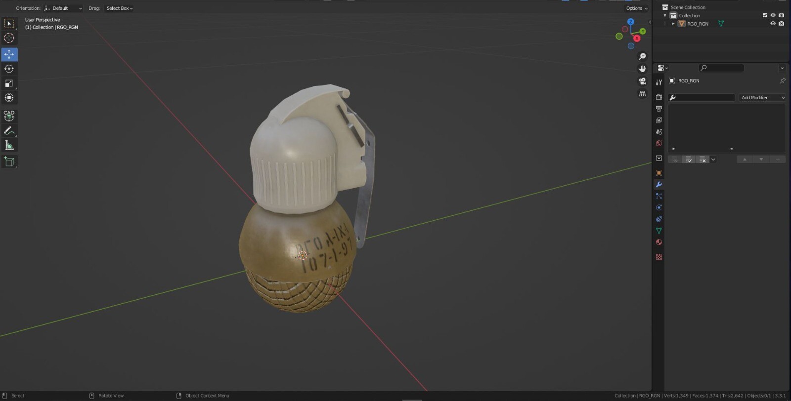 ArtStation - Military Game Ready RGO and RGN Soviet Grenades Low-poly ...