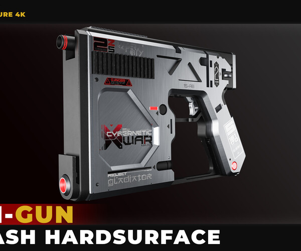 ArtStation - 9 SCI-FI GUN (WEAPON) HARDSURFACE VOL 01 | Resources