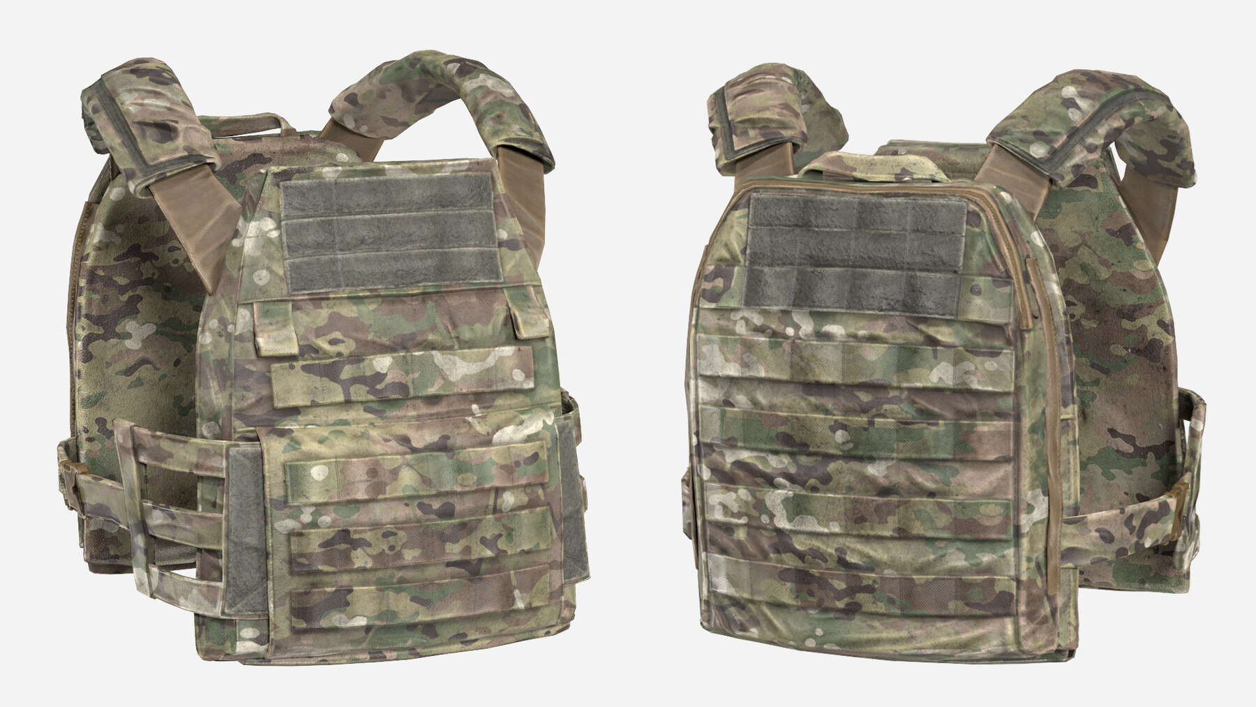ArtStation - MILITARY TBAS V5 Plate Carrier Vest Low-poly 3D model ...