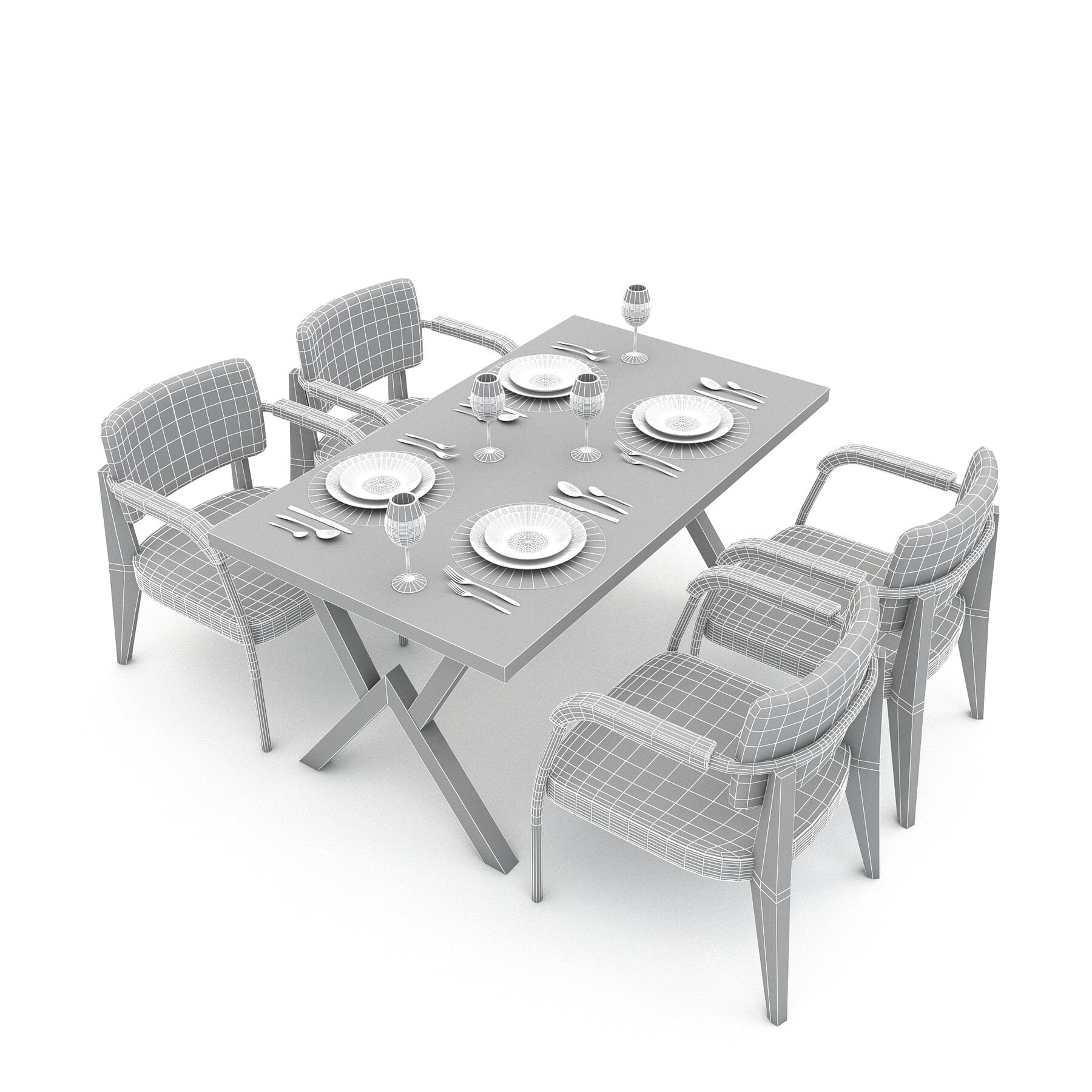 ArtStation - 3D dining table 001 | Resources