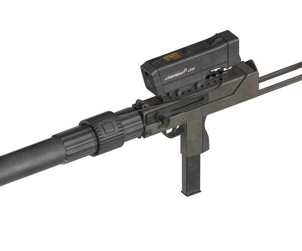 ArtStation - SCIFI XOF MAC10 Submachingun Low-poly 3D model | Game Assets