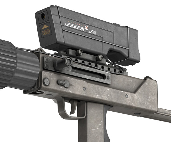 ArtStation - SCIFI XOF MAC10 Submachingun Low-poly 3D model | Game Assets