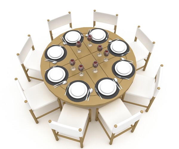 ArtStation - 3D dining table 003 | Resources