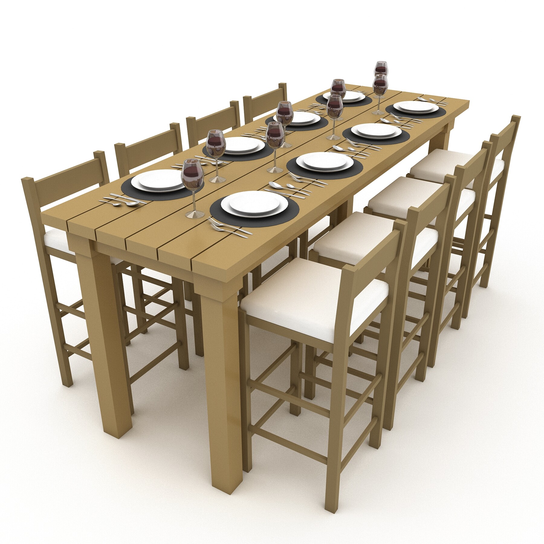ArtStation - 3D dining table 005 model | Resources