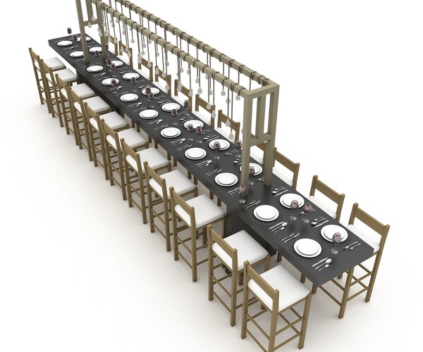 ArtStation - 3D dining table 007 | Resources