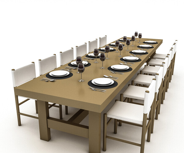ArtStation - 3D model dining table 008 | Resources