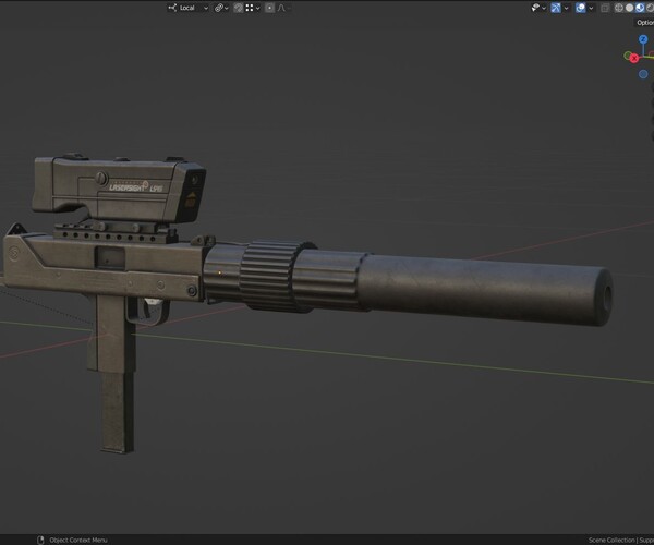 ArtStation - SCIFI XOF MAC10 Submachingun Low-poly 3D model | Game Assets