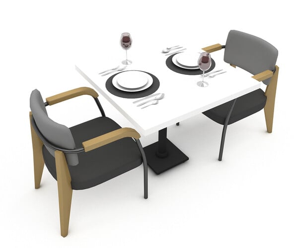 ArtStation - 3D dining table 011 | Resources