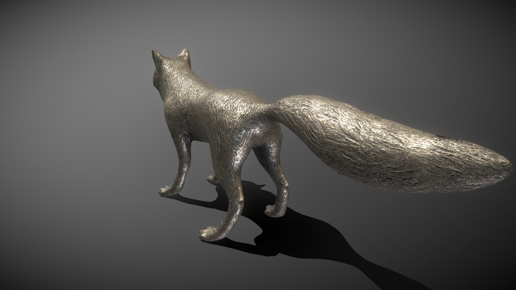ArtStation - Fox Bronze Statue | Game Assets