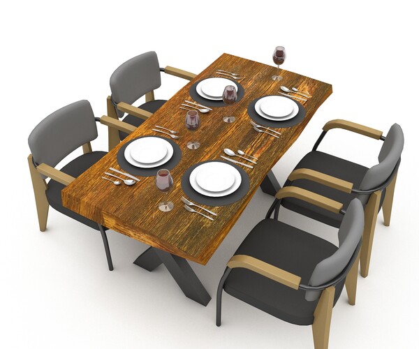 ArtStation - 3D dining table 013 model | Resources