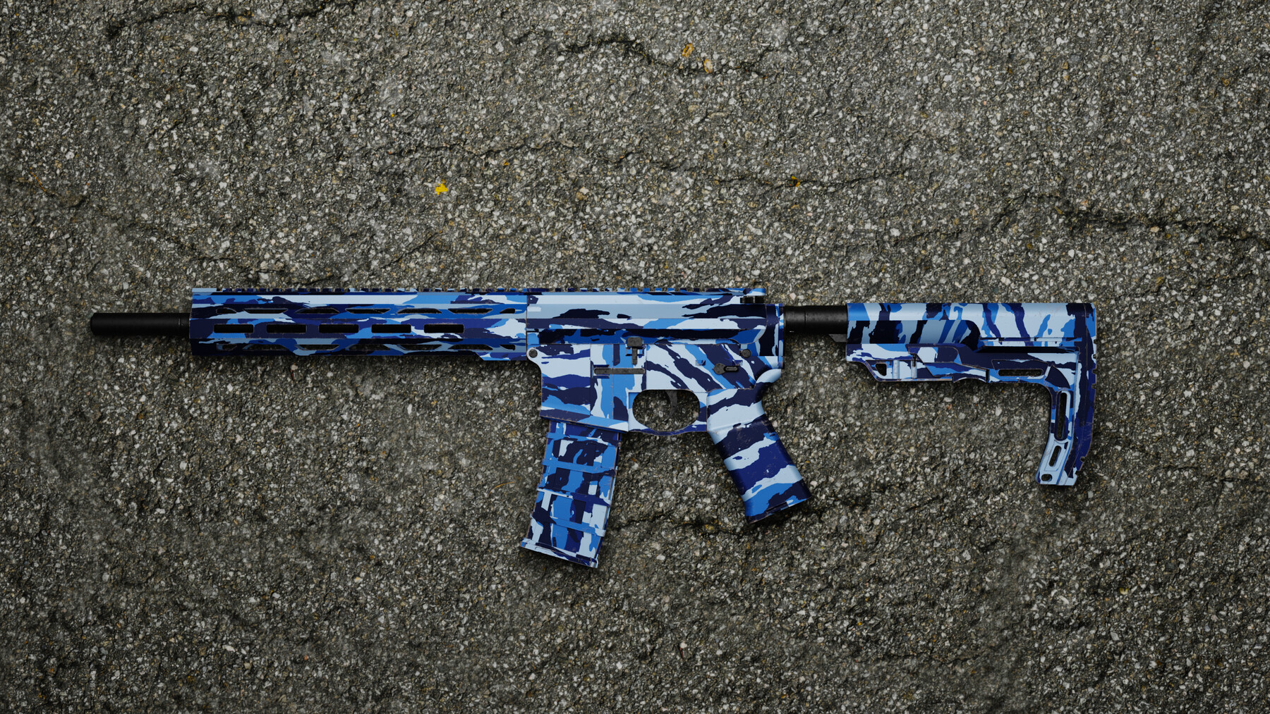 Blue Camo Ar 15