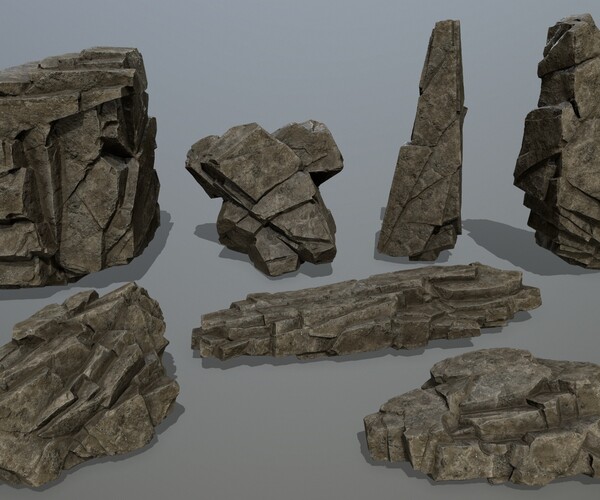 ArtStation - desert rocks | Game Assets