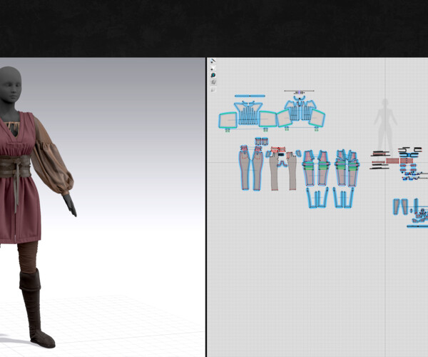 ArtStation - Women's Stylized Costume | Game Assets