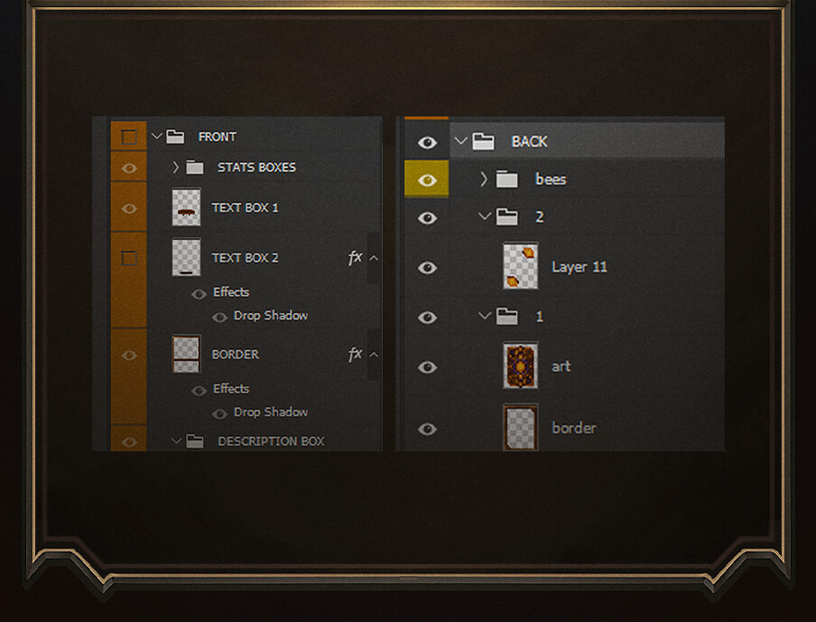 ArtStation - Honey Card Template | Game Assets
