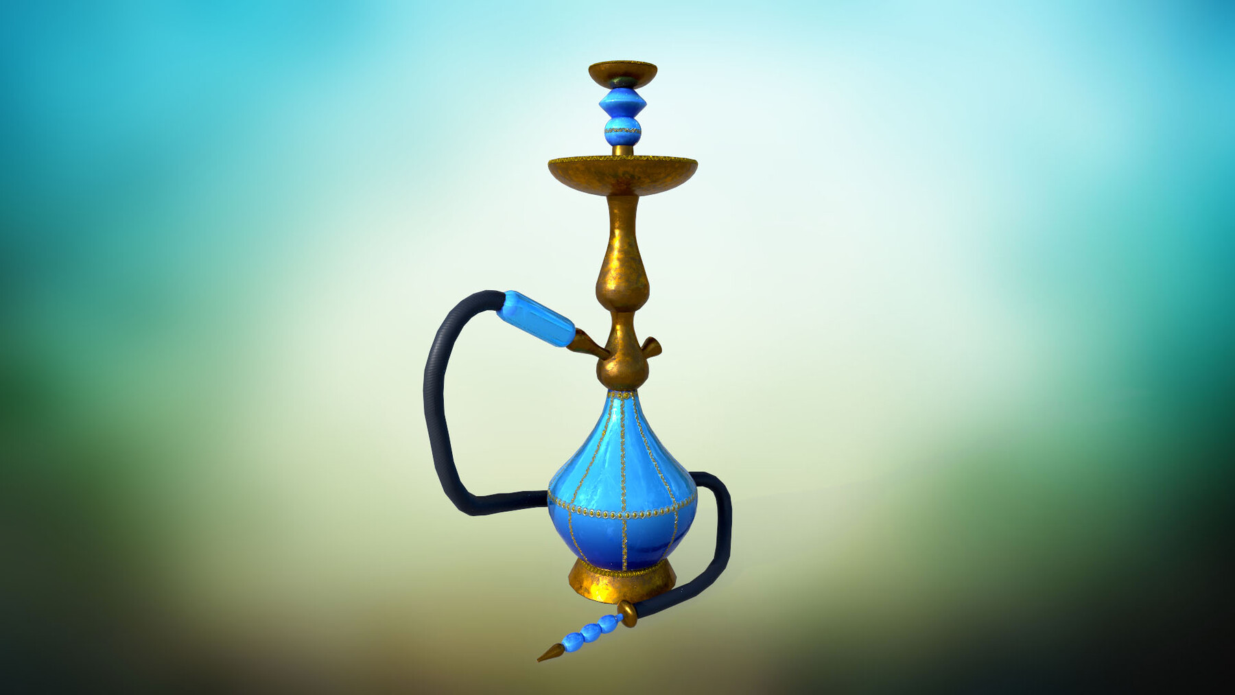 ArtStation - Stylized hookah in ethnic style PBR game ready Low-poly 3D model | Resources