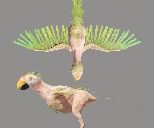 ArtStation - Green Bird Monster | Game Assets