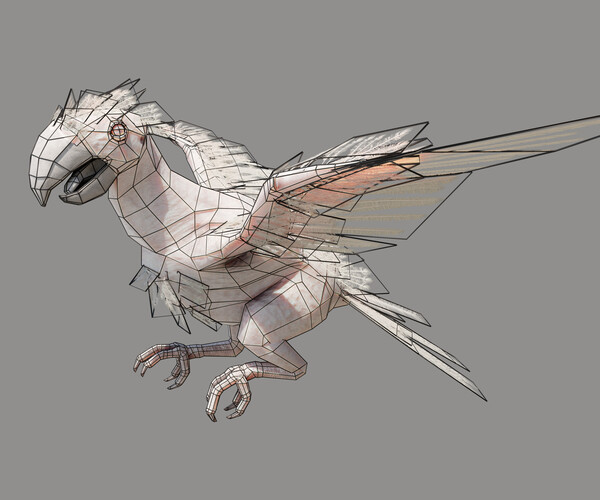 ArtStation - Green Bird Monster | Game Assets