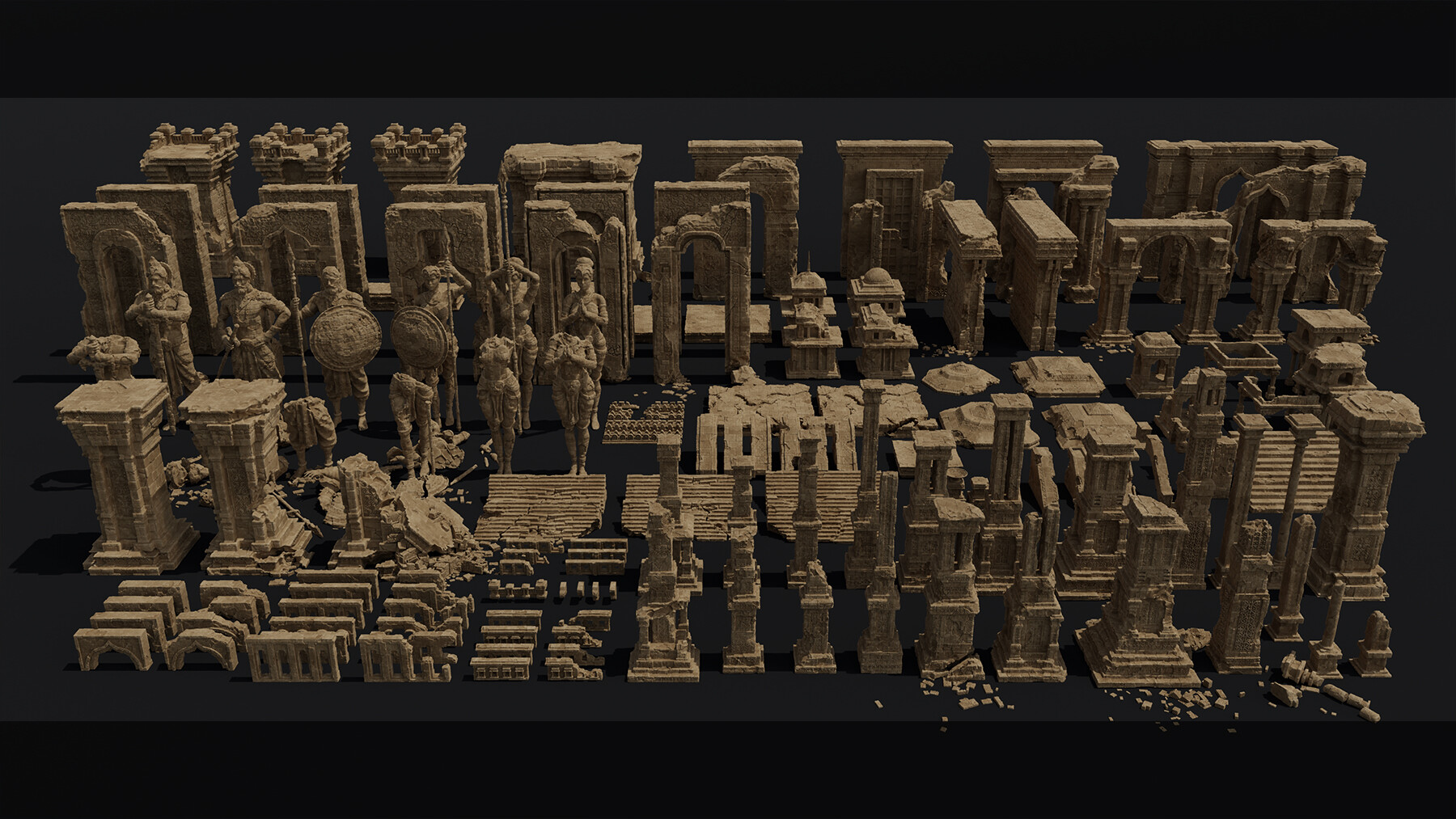 ArtStation - LOST INDIAN RELICS - Kitbash Set | Resources