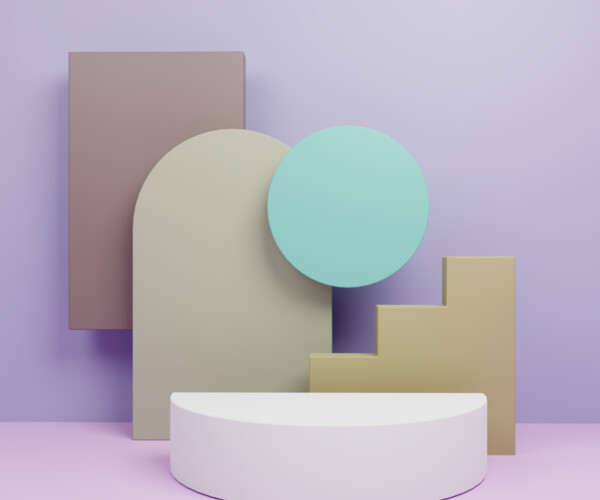 ArtStation - 3d rendering of pastel color backdrop blender 3.x | Resources