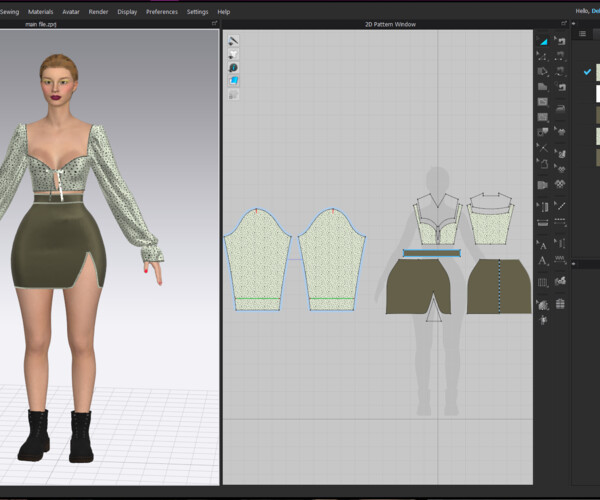ArtStation - Girl's Outfit 8 / Marvelous Designer / CLO3D project File ...