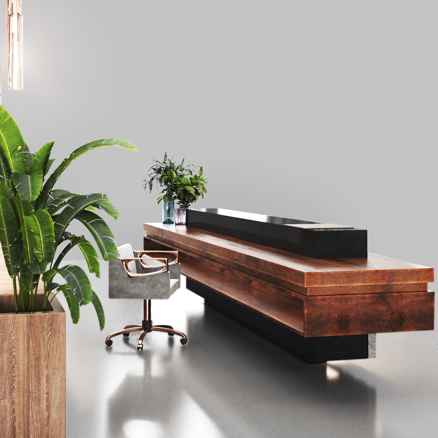 ArtStation - Receptio 08, lobby, office, entrance, counter | Resources