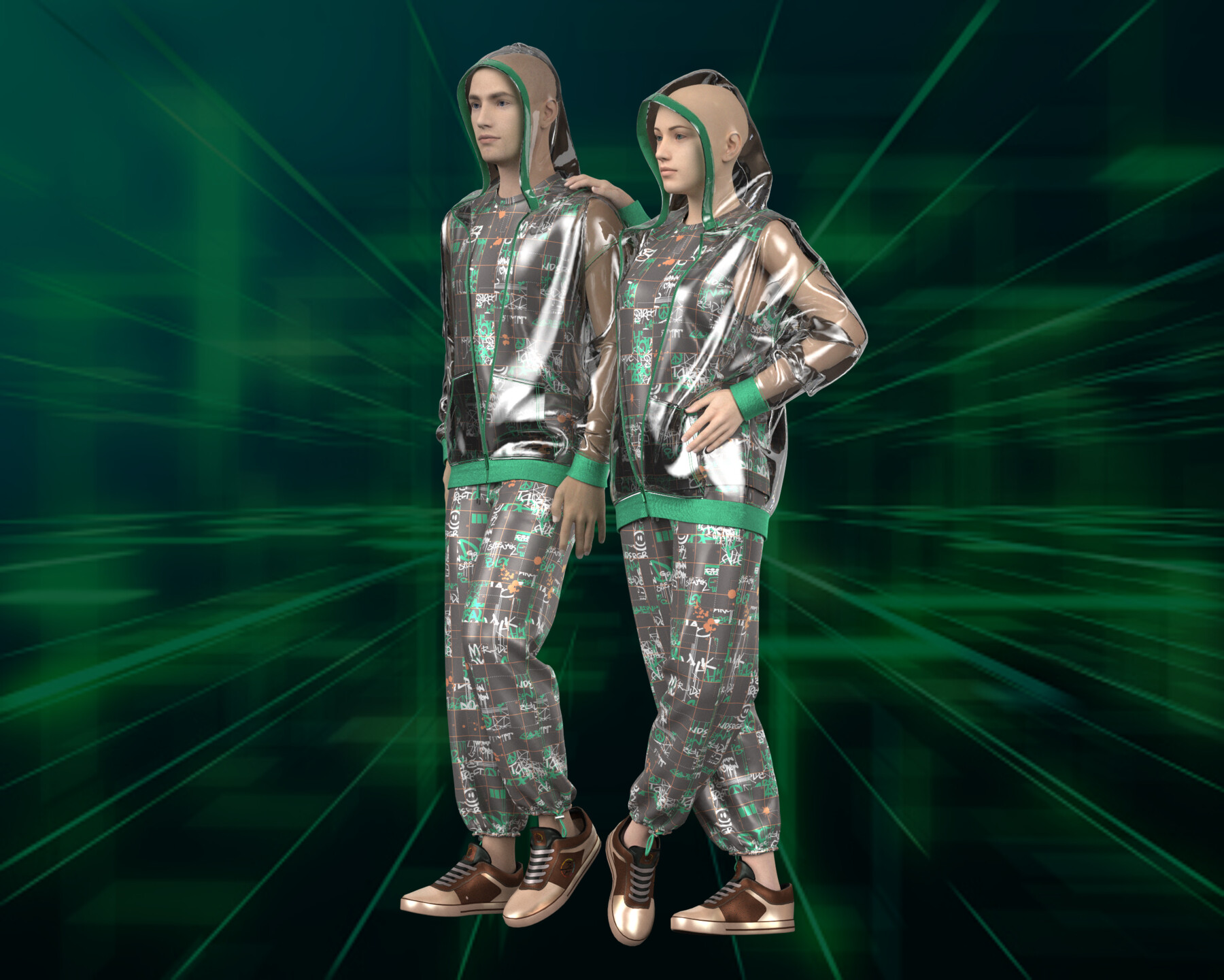 ArtStation - Unisex hoodie with transparency in graffiti Print | Resources