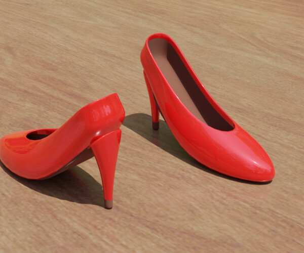 ArtStation - Red heels shoes | Game Assets