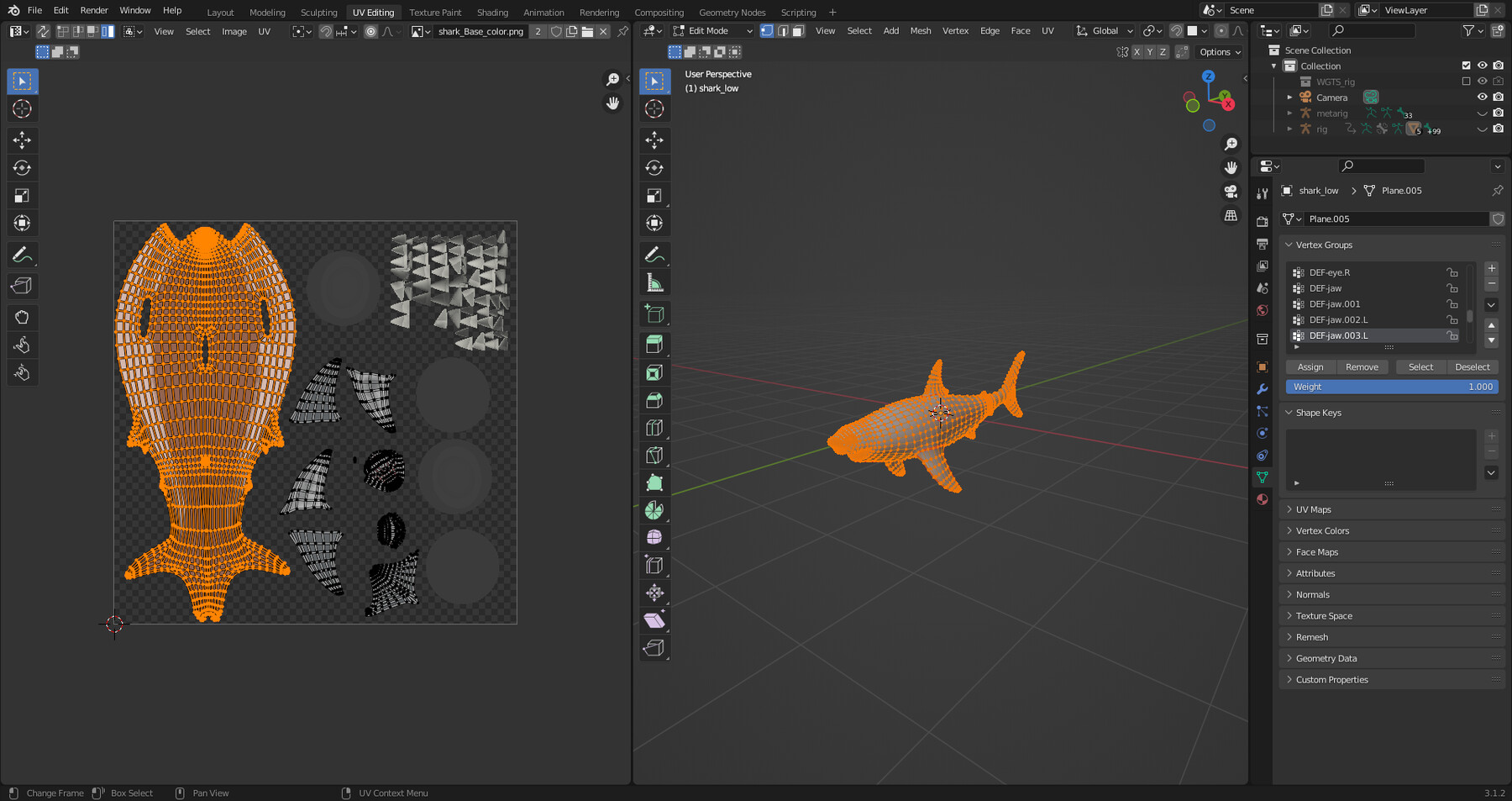 ArtStation - Shark Rigged and Animation in Blender | Game Assets