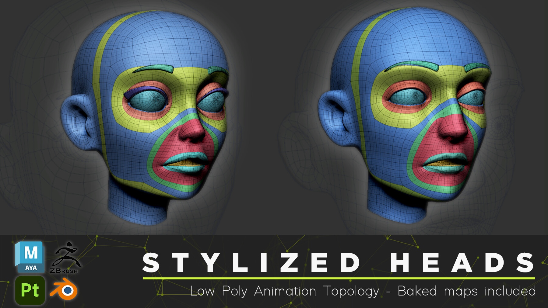 ArtStation - Stylized Heads Base Meshes | Resources