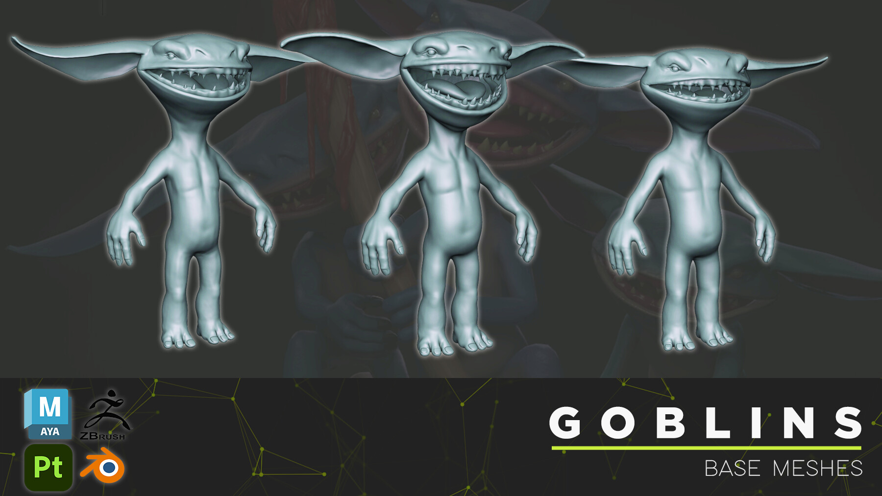 ArtStation - Goblins - Base Meshes | Game Assets