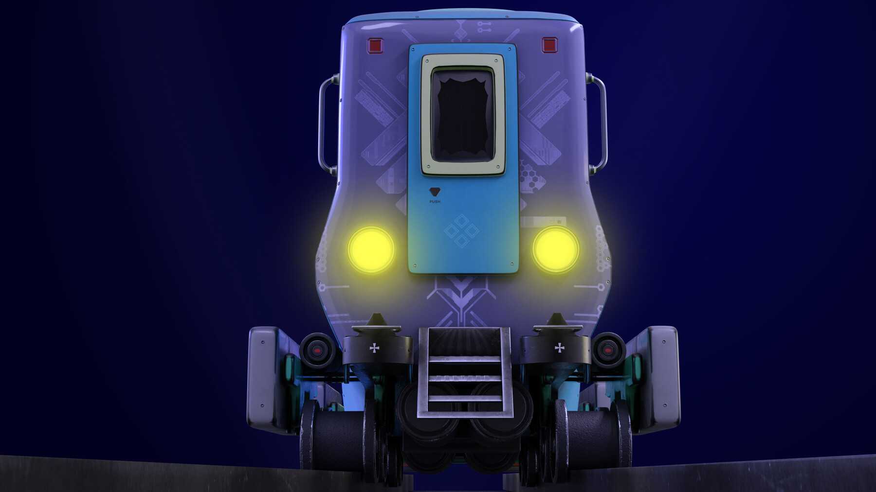 ArtStation - Humoro sci fi cyberpunk train game ready high poly and low ...
