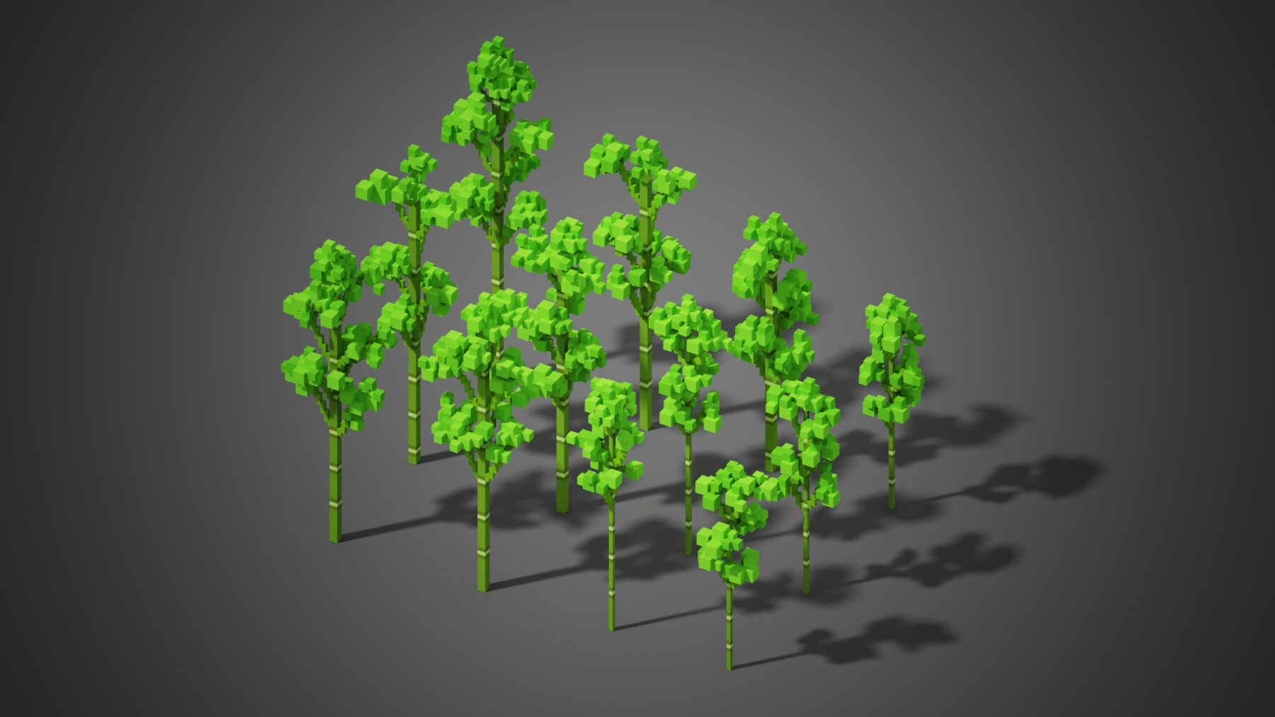 ArtStation - VOXEL Trees - Bamboo | Game Assets