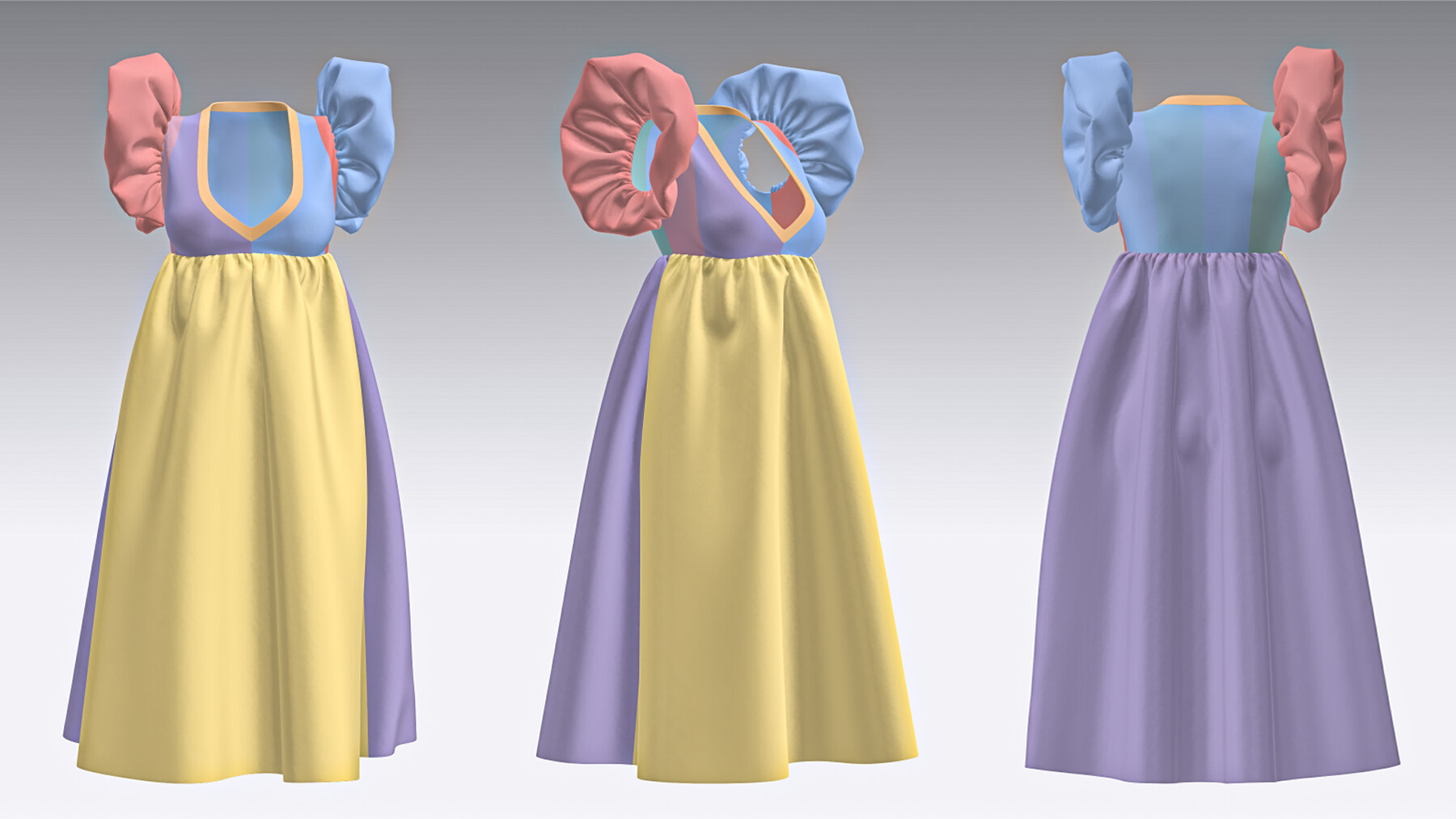 ArtStation - Female dress / Marvelous Designer/Clo3D project file + OBJ ...