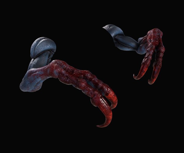 ArtStation - Red Clawed Monster Arms | Game Assets