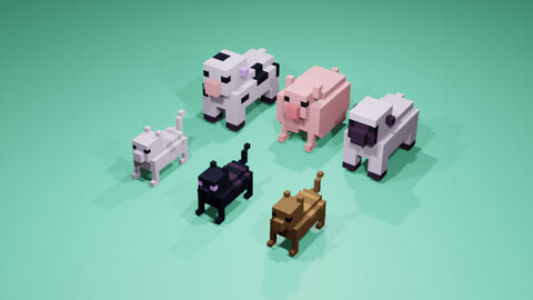 ArtStation - Cubic Animals | Resources