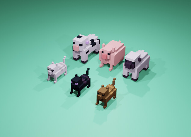 ArtStation - Cubic Animals | Resources