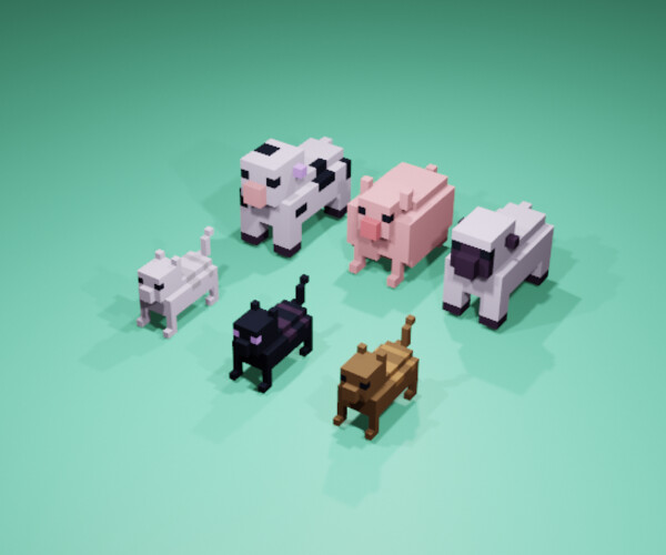 ArtStation - Cubic Animals | Resources