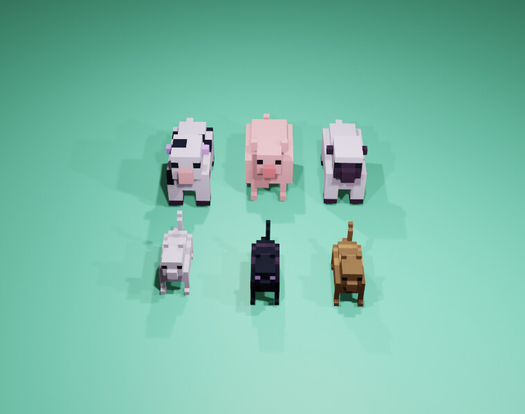 ArtStation - Cubic Animals | Resources