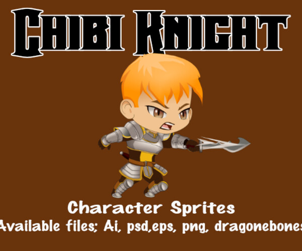 ArtStation - Chibi Knight 2d Character animation sprites | Game Assets