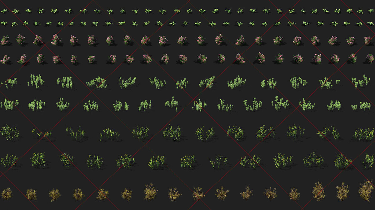 ArtStation - 310 Grass, Plant Bush Game Asset | Game Assets