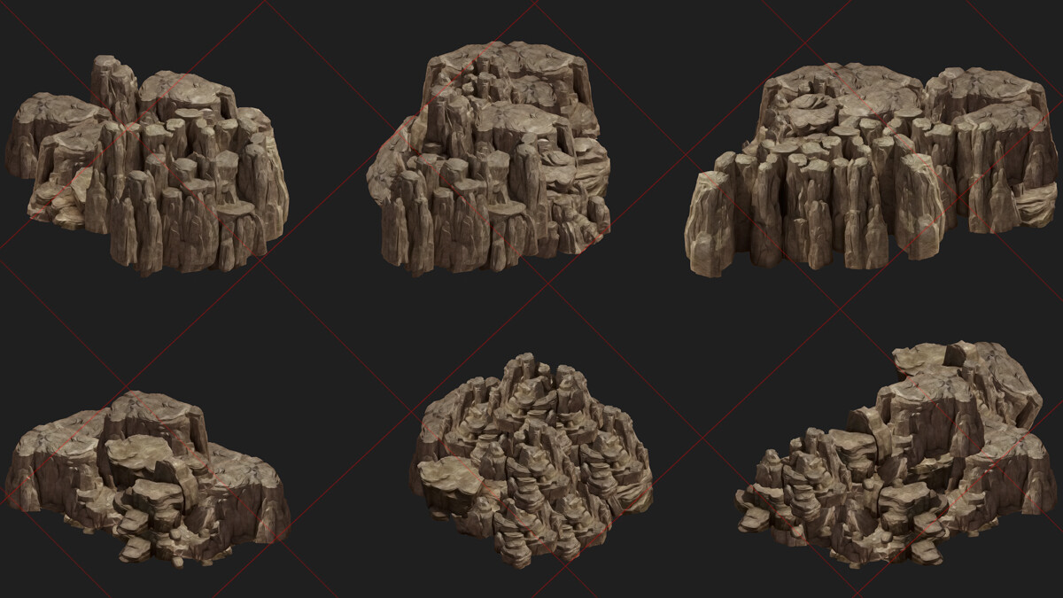 ArtStation - 25 Rock, Stone, Mountain, Cliff, Terrain Game Assets ...