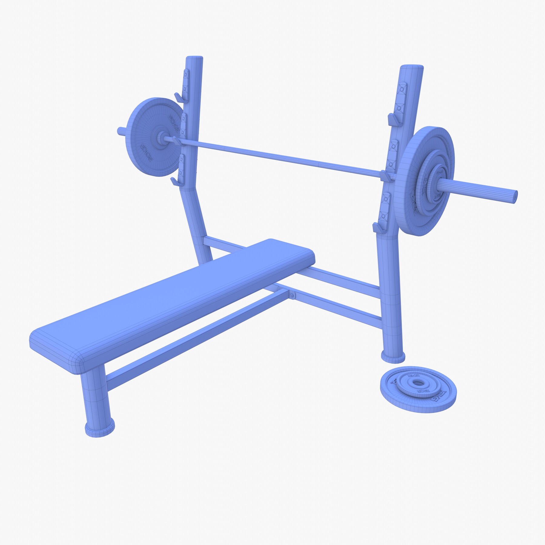 ArtStation - Olympic flat bench | Game Assets