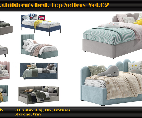 ArtStation - Children Beds- Top sellers vol02 3D model | Resources