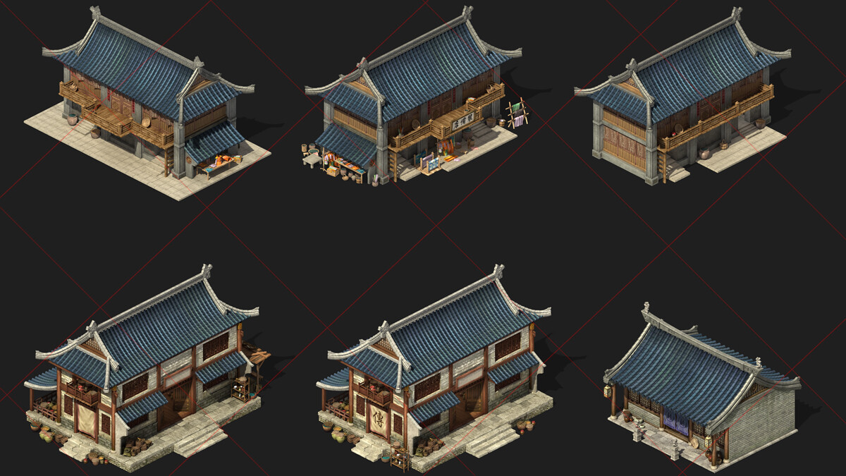 ArtStation - 16 Asian Home, House, Building, Exterior Game Assets ...