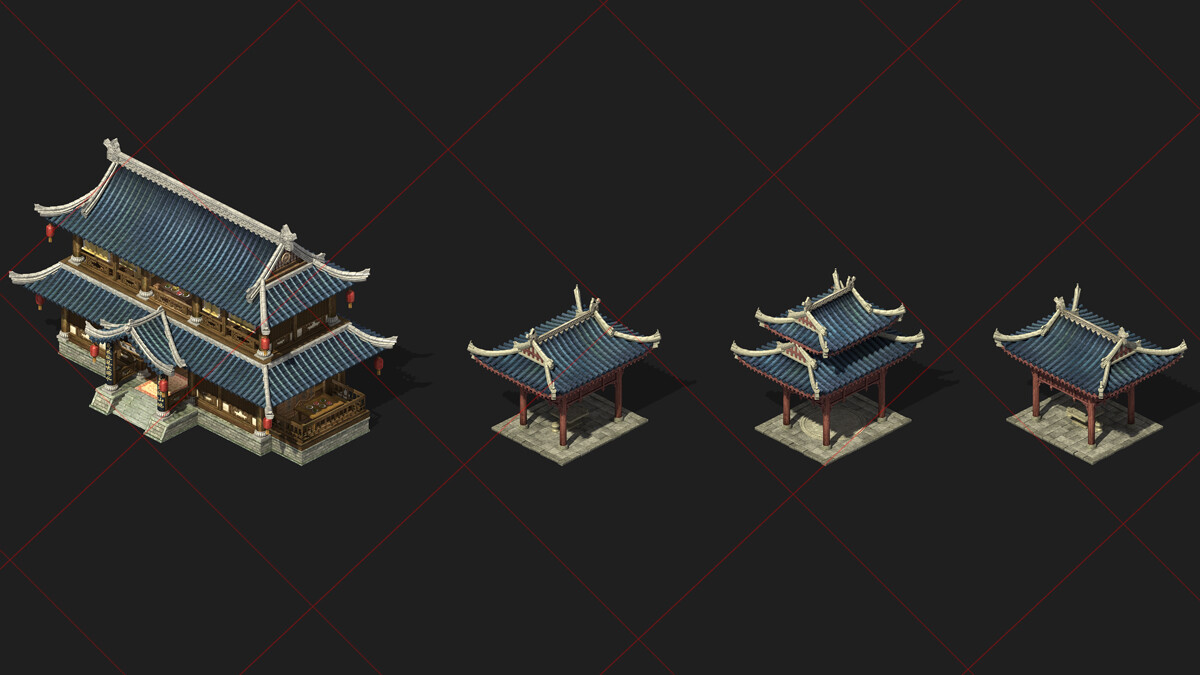 ArtStation - 16 Asian Home, House, Building, Exterior Game Assets ...