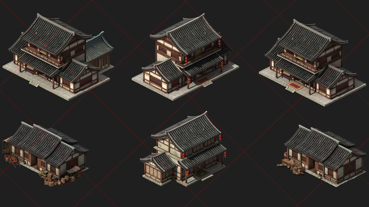 ArtStation - 21 Fantasy Chinese Home, House, Building, Exterior Game ...