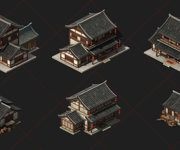 ArtStation - 21 Fantasy Chinese Home, House, Building, Exterior Game ...
